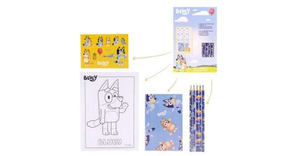 BLUEY : Bluey Colouring stationery set